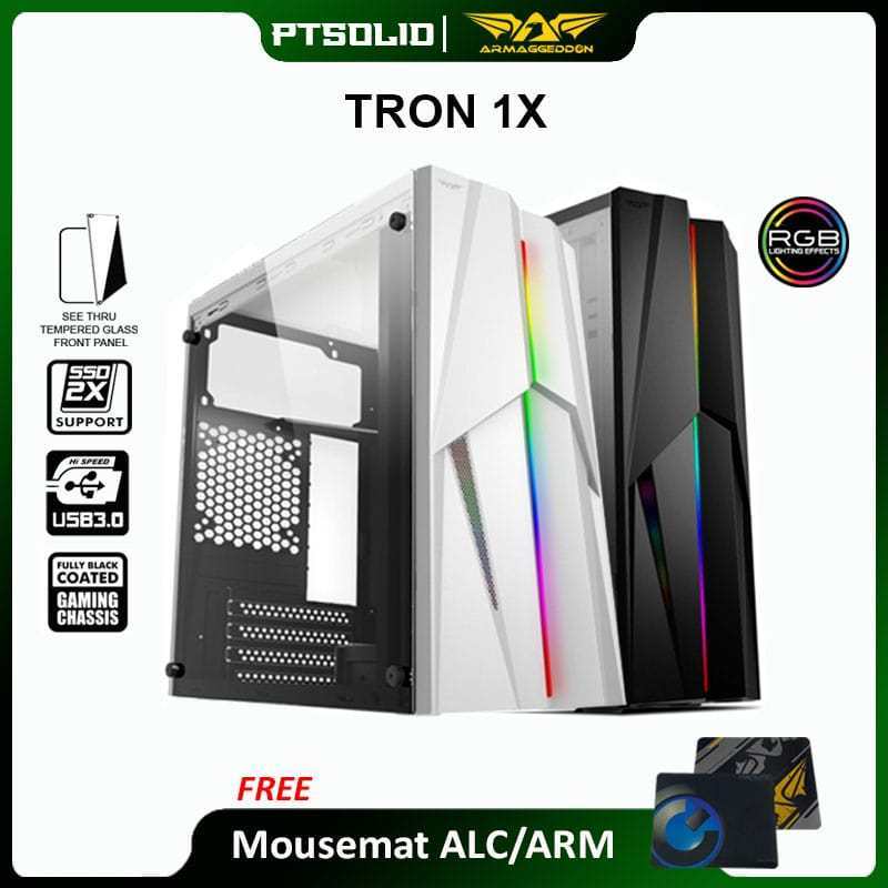 Jual Casing Gaming Armaggeddon Tron 1x Casing Pc M-atx | Rgb Front ...
