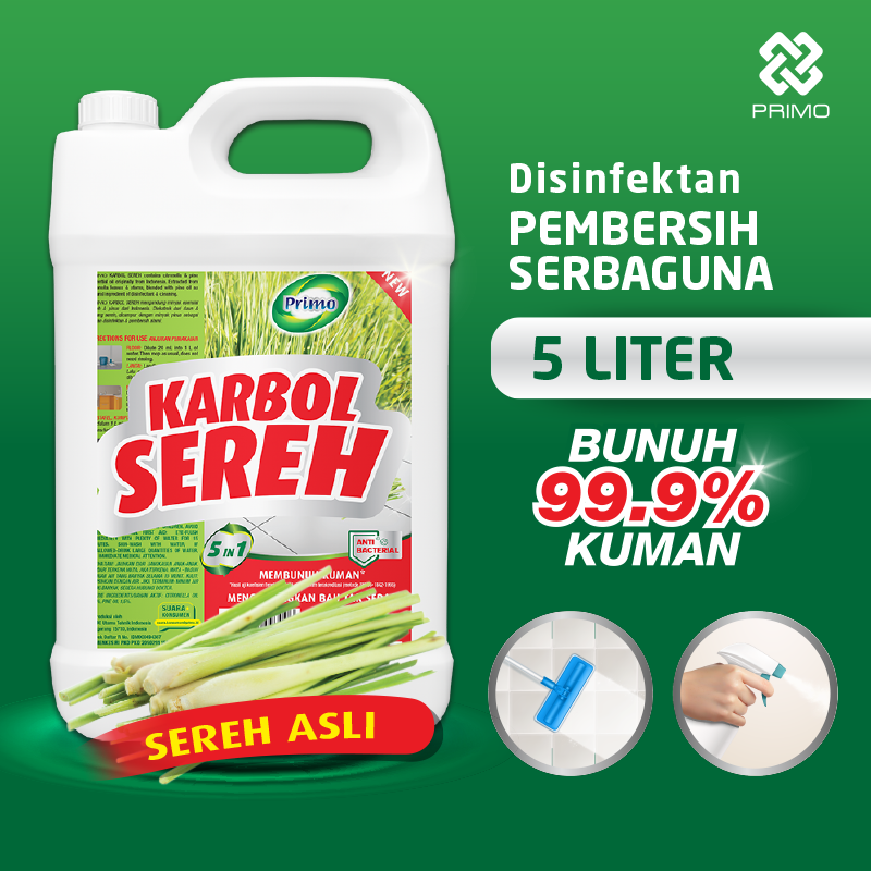Promo Primo Karbol Sereh Citronella Asli Disinfektan Antiseptik 5 L ...