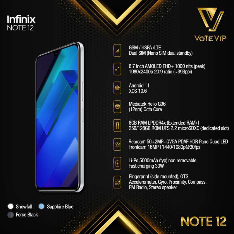 Promo Infinix Note 12 8/256 Ram 8gb Internal 256gb Garansi Resmi Diskon ...