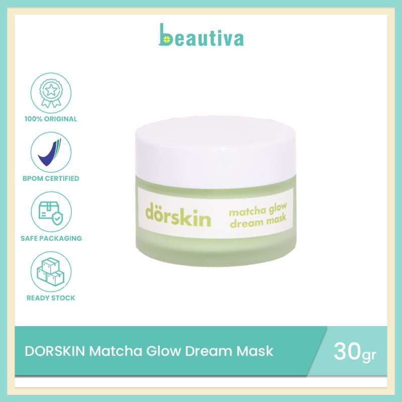 Jual Dorskin Matcha Glow Dream Sleeping Mask- Brightening Masker di ...