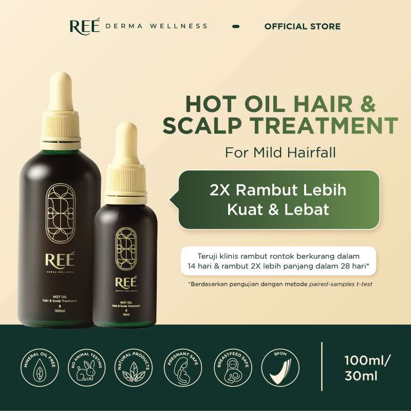 Promo Ree Derma Wellness Hot Oil Hair & Scalp Treatment - 100ml Diskon ...