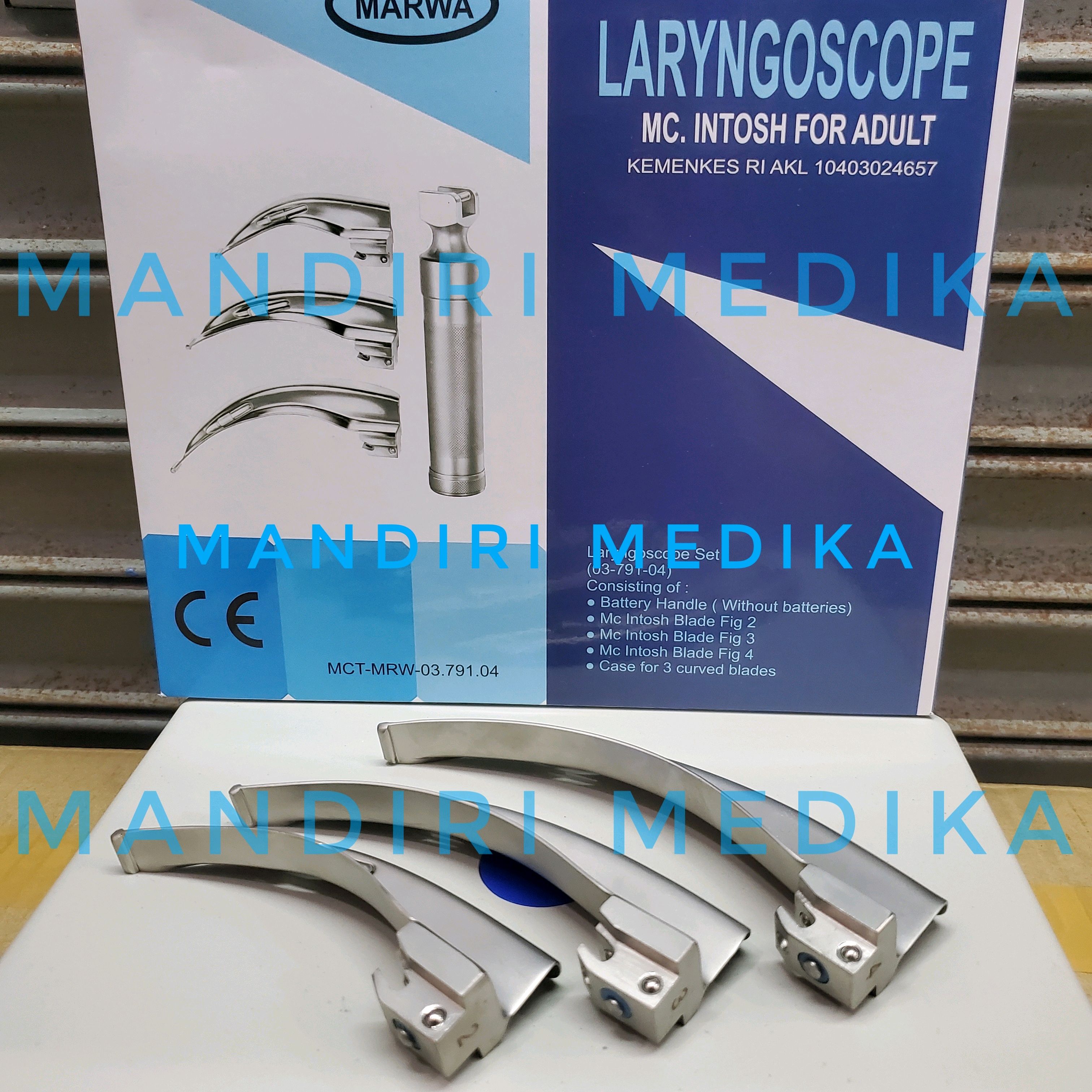 Jual Laringoskop Mcintosh Laryngoscope Set Original Marwa Di Seller ...