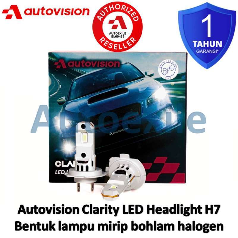 Jual Autovision Clarity Led H7 Putih 6500k White Original Garansi Bentuk Mirip Halogen Lampu ...