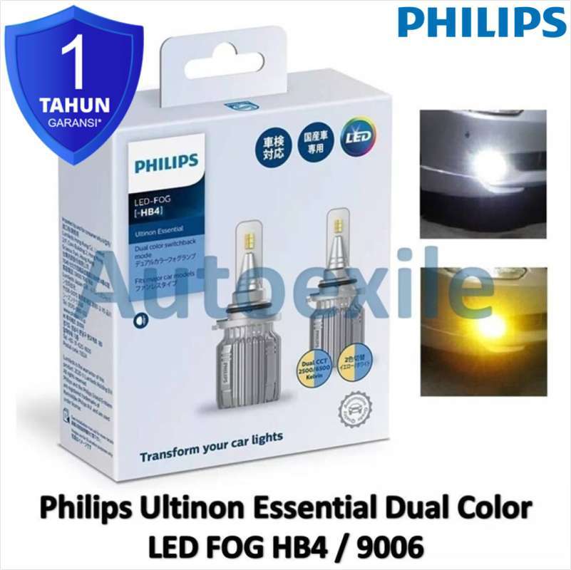 Promo Philips Ultinon Essential Led Fog Hb4 9006 Dual Color Cct 6500k ...