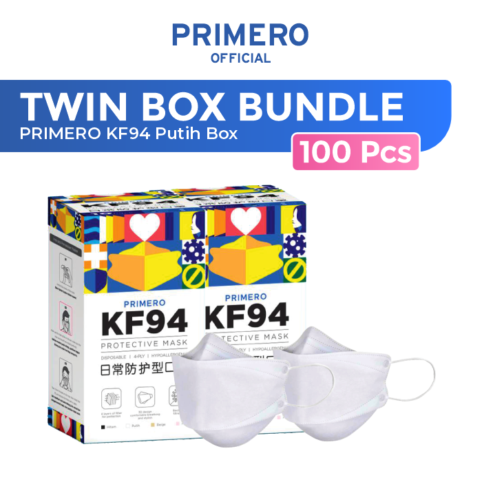 Promo Primero Masker KF94 Putih - Box 100 pcs Diskon 73% di Seller PRIMERO Official Store ...