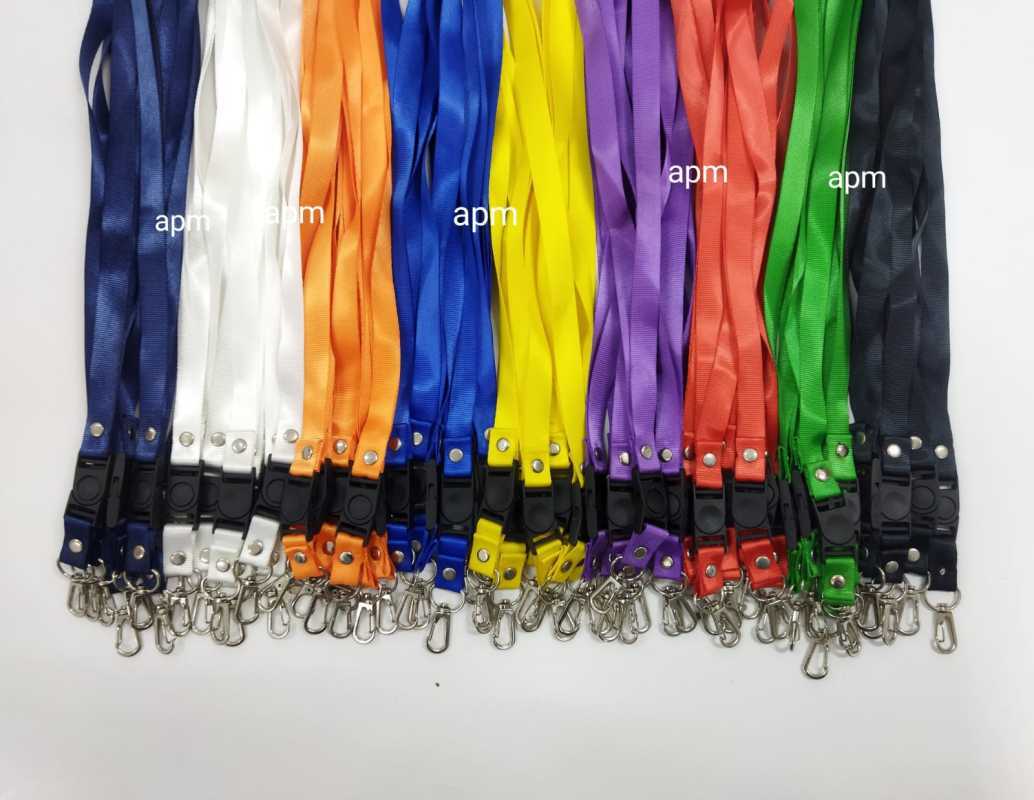 Jual Lanyard/tali ID Card Polos Ukuran 1.5cm Bahan Nylon Stopper ...