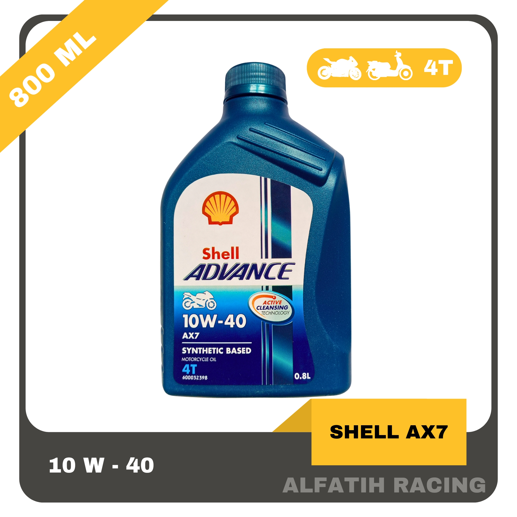 Promo Shell AX7 4T 0.8L CKD Diskon 5% di Seller Alfashoping - Jagakarsa ...