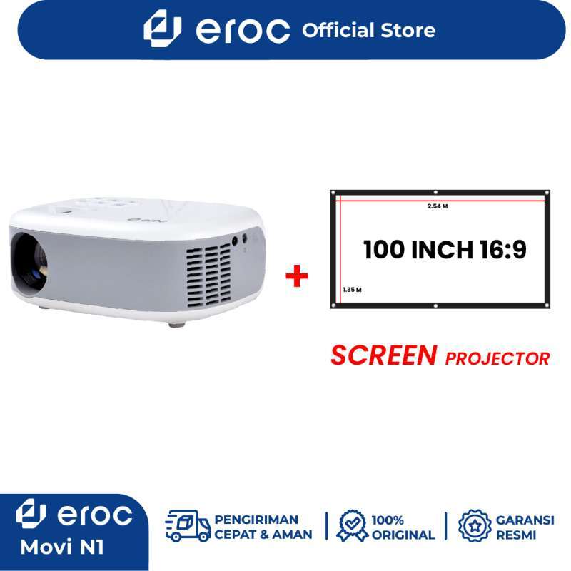 Promo Eroc Projector -built In Speaker - Lcd Display - Model Movi N1 - Movin1+screen Diskon 73% ...