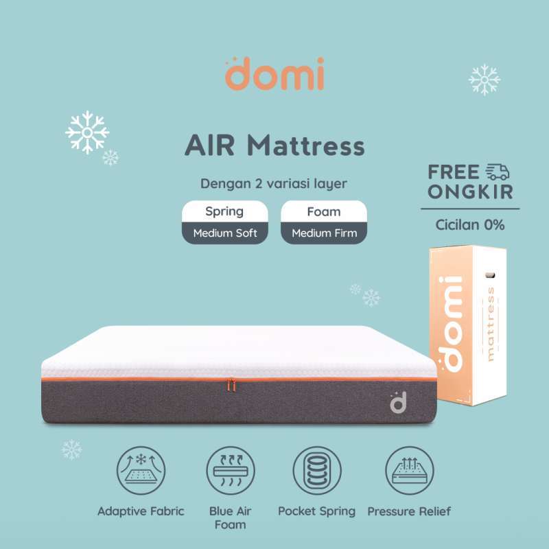 Promo Domi Air Mattress / Kasur Pocket Spring Bed / Cooling Blue Air ...
