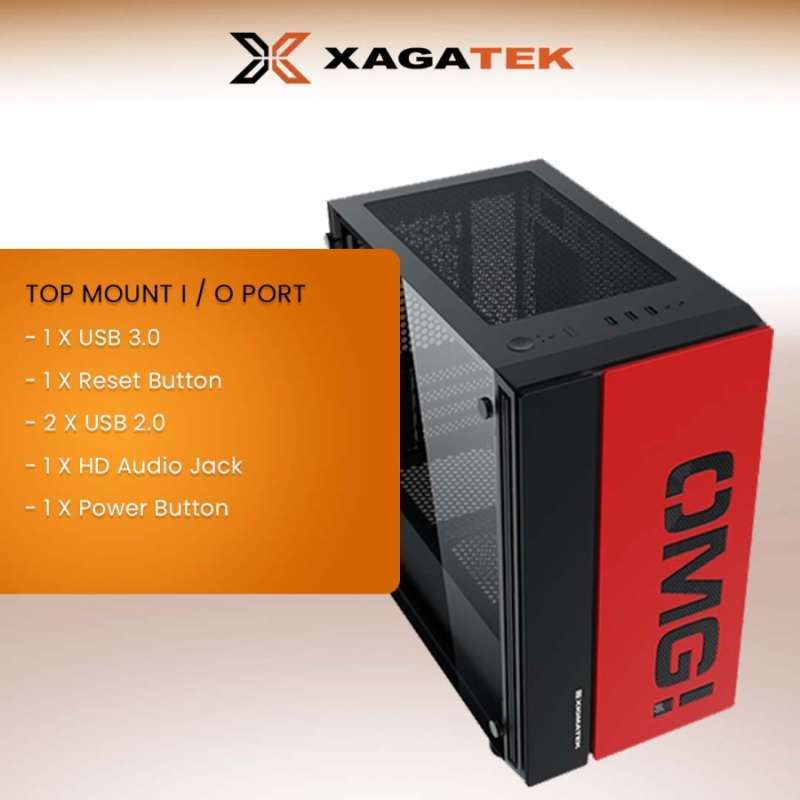 Jual CASING KOMPUTER GAMING PC XAGATEK OMG MINI TOWER CASE MICRO (NON ...