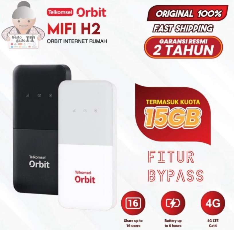 Promo Telkomsel Orbit Mifi H2 HUAWEI E5586 Modem Wifi Router 4g Free ...