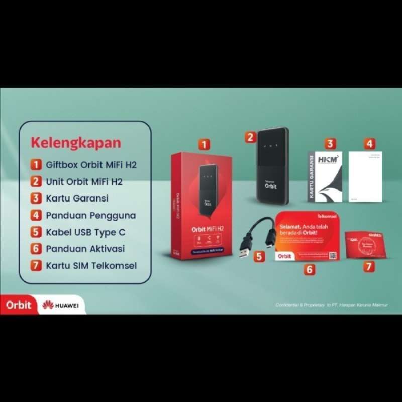 Promo Telkomsel Orbit Mifi H2 HUAWEI E5586 Modem Wifi Router 4g Free ...