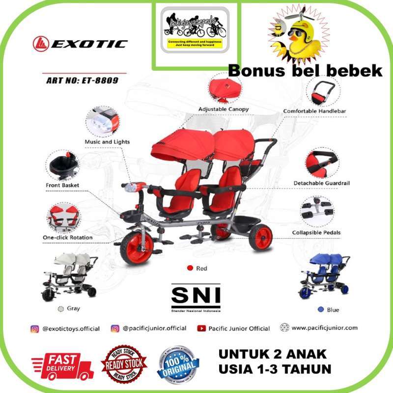 Jual Sepeda Anak Roda 3 Exotic Stoller Original Harga Termurah Juni ...