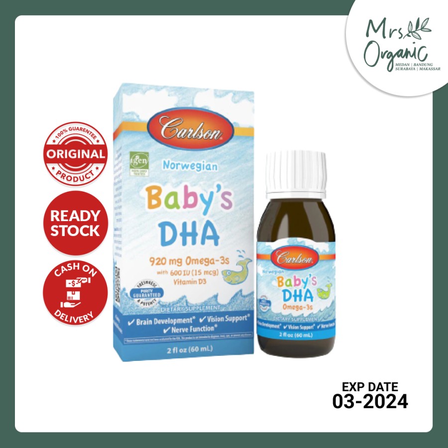 Jual Vitamin Anak Carlson Baby DHA 920mg Omega 3s 60ml di Seller ...