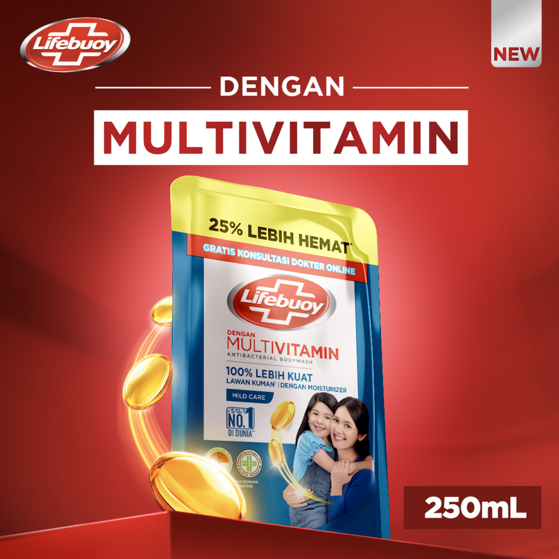 Promo Lifebuoy Sabun Mandi Cair Anti Bacterial Body Wash Mild Care 100% ...