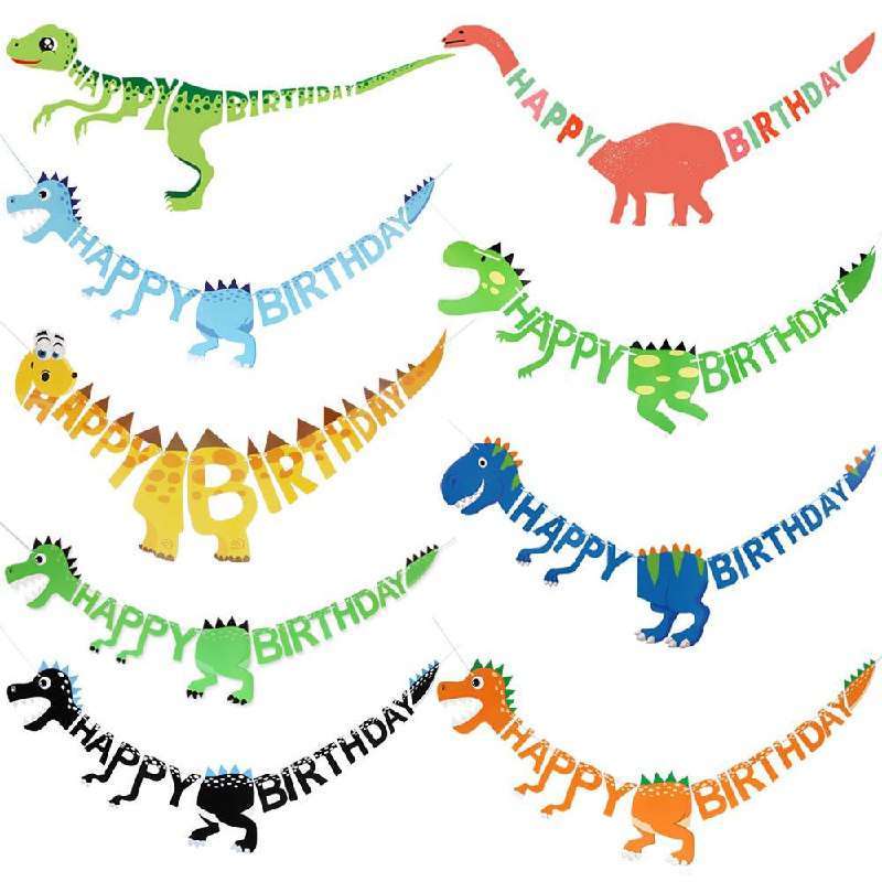 Jual Bunting Flag Dinosaurus Besar / Banner Happy Birthday Dino Jumbo T ...