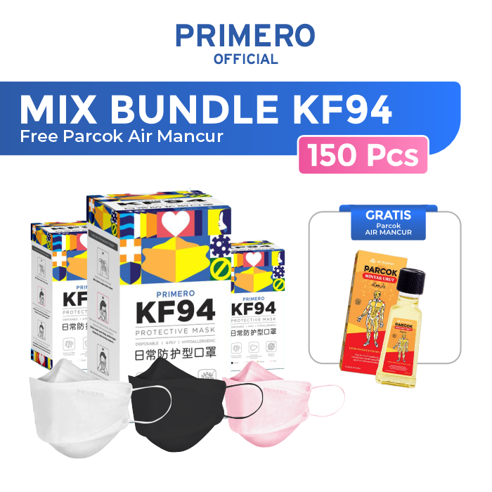 Promo Primero KF94 3 BOX - HITAM, PUTIH, SOFT PINK Diskon 71% di Seller PRIMERO Official Store ...