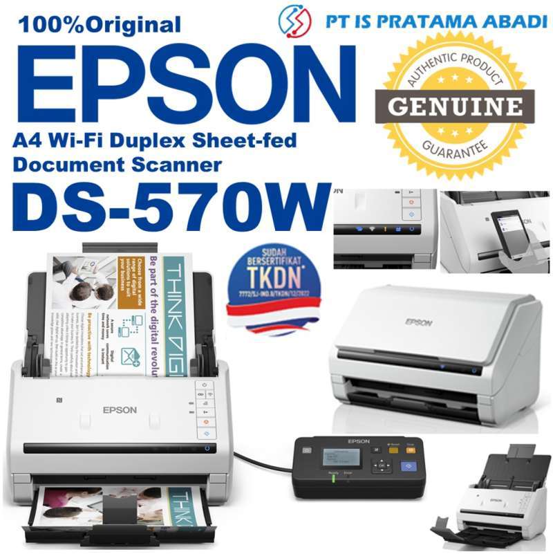 Jual Scanner Epson Workforce Ds-570w Ii A4 Duplex Sheet-fed Document ...