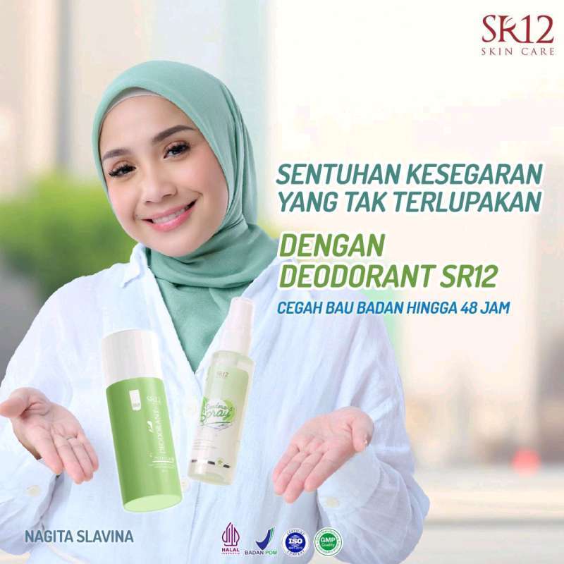 Jual Deodorant Spray Sr12 Original 100% Herbal Bpom Ampuh Usir Bau ...