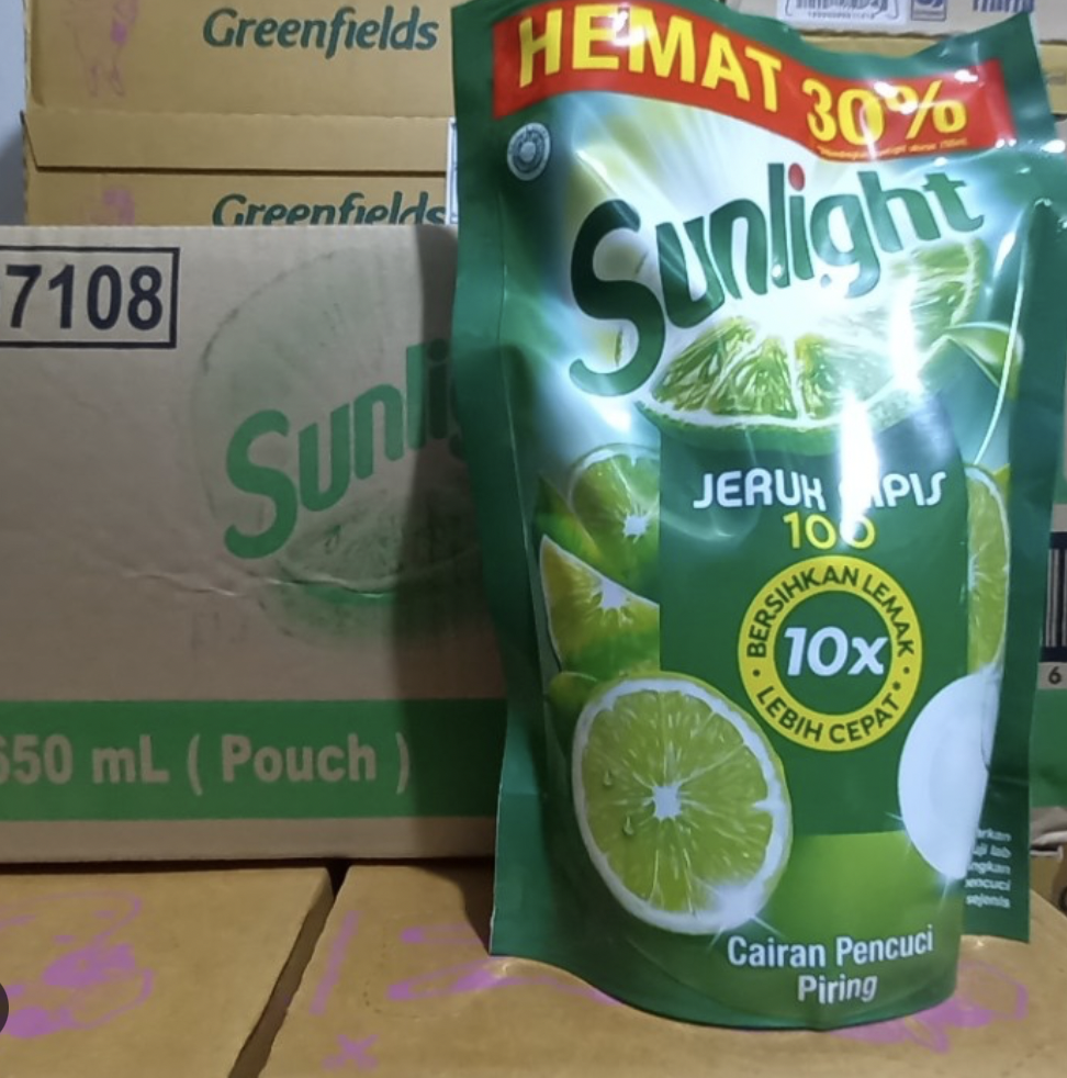 Jual Sunlight Dus 650 X 12 Refill / Sunlight Lime 650ml X 12 / Sunlight Besar 1 Dus / Sabun ...