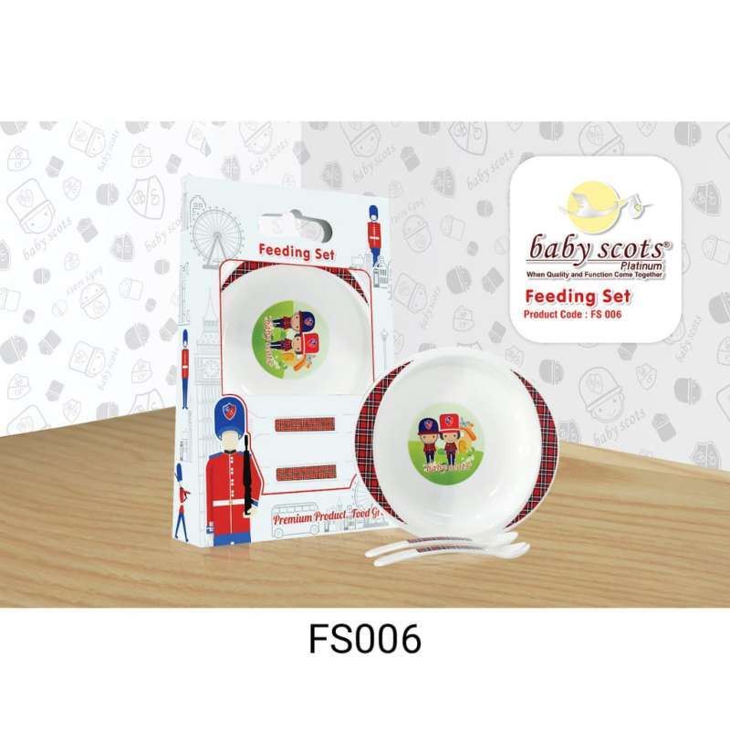 Jual Baby Scots Feeding Set Medium Fs005 / Set Peralatan Tempat Makan ...