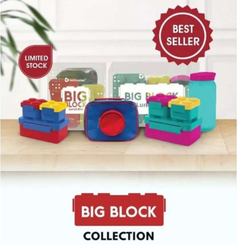 Promo Technoplast Big Block Lunch Box Set / Tempat Makan/bekal Lego ...
