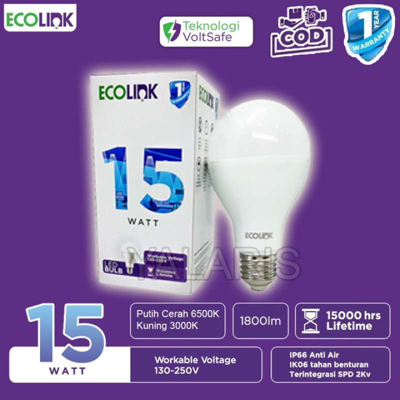 Jual Ecolink Lampu Led Capsule Bulb Bohlam 15 W Watt 15watt 15w Kuning 3000k Garansi 1 Tahun ...