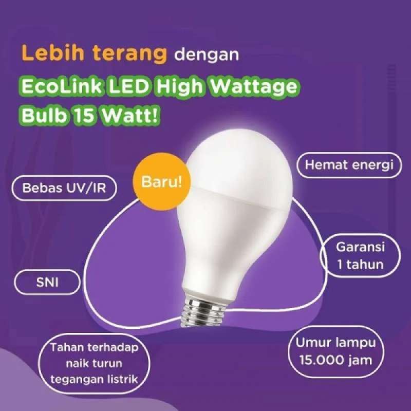 Jual Ecolink Lampu Led Capsule Bulb Bohlam 15 W Watt 15watt 15w Kuning ...