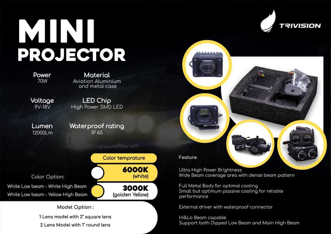 Jual Mini Projector/mini Laser Trivision (1 Lensa 1 Warna) Di Seller ...