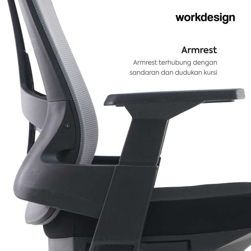 Jual Workdesign - Ahsoka Ec Kursi Kantor / Kursi Kerja Ergonomis Dengan Lumbar Support - Dark ...