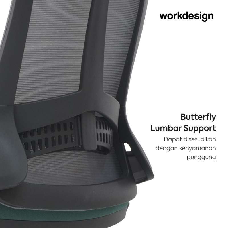 Jual Workdesign - Ahsoka Ec Kursi Kantor / Kursi Kerja Ergonomis Dengan Lumbar Support - Dark ...