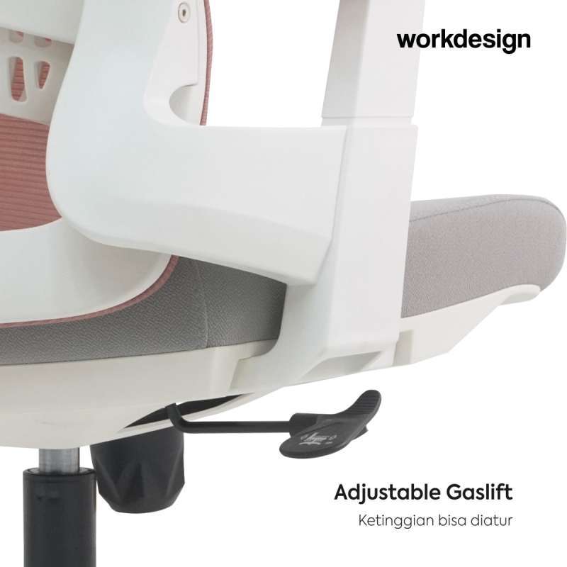 Jual Workdesign - Ahsoka Ec Kursi Kantor / Kursi Kerja Ergonomis Dengan Lumbar Support - Pink ...