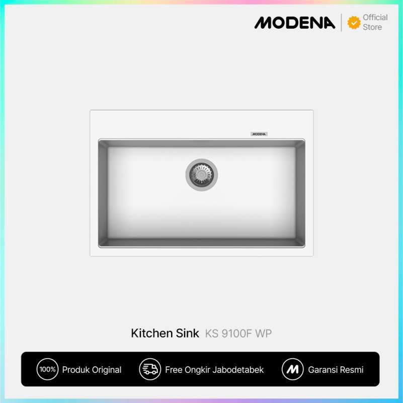 Promo Modena Kitchen Sink - Ks 9100f Wp (quartz Granite) Diskon 21% Di ...