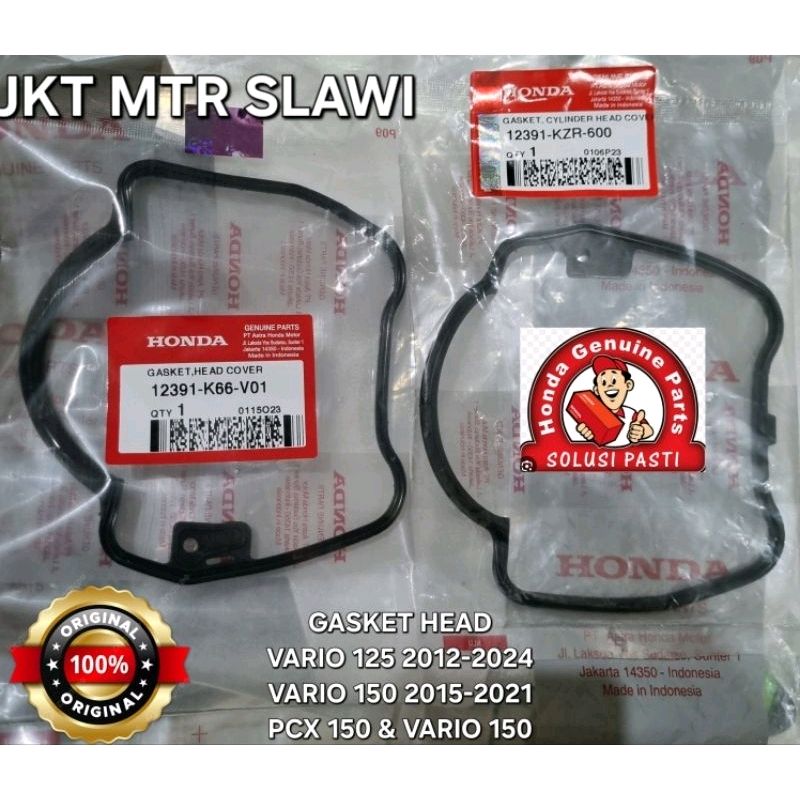 Jual 12391-K66-V01 Gasket head, karet head, karet cylinder head vario 150 & vario 125 ori Honda ...