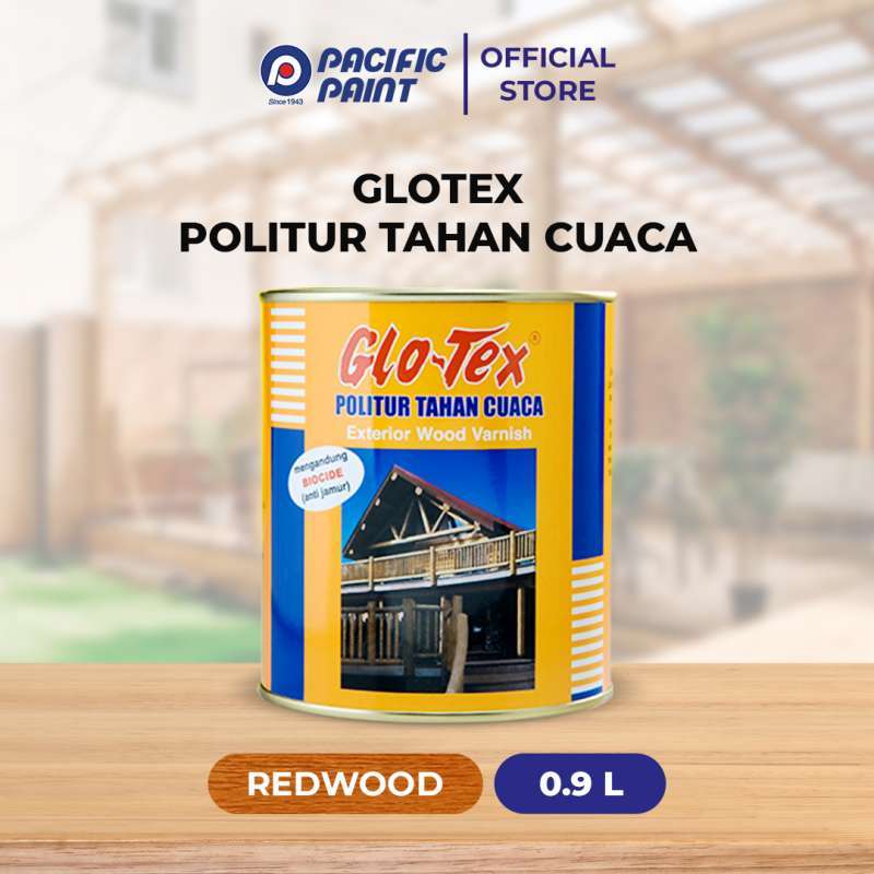 Jual Glotex Politur Tahan Cuaca-cat Khusus (kayu)- Red Wood-0.9liter Di ...