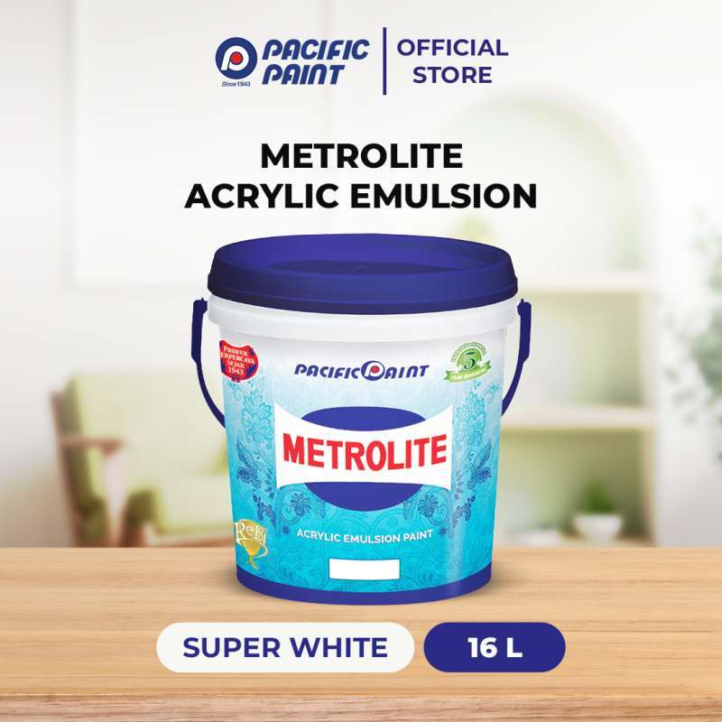 Promo Metrolite Acrylic Emulsion-cat Dinding Interior- Super White ...