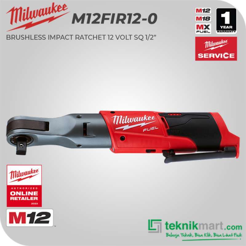 Jual Milwaukee M12FIR12-0 12V 1/2 Brushless Impact Ratchet / Kunci ...
