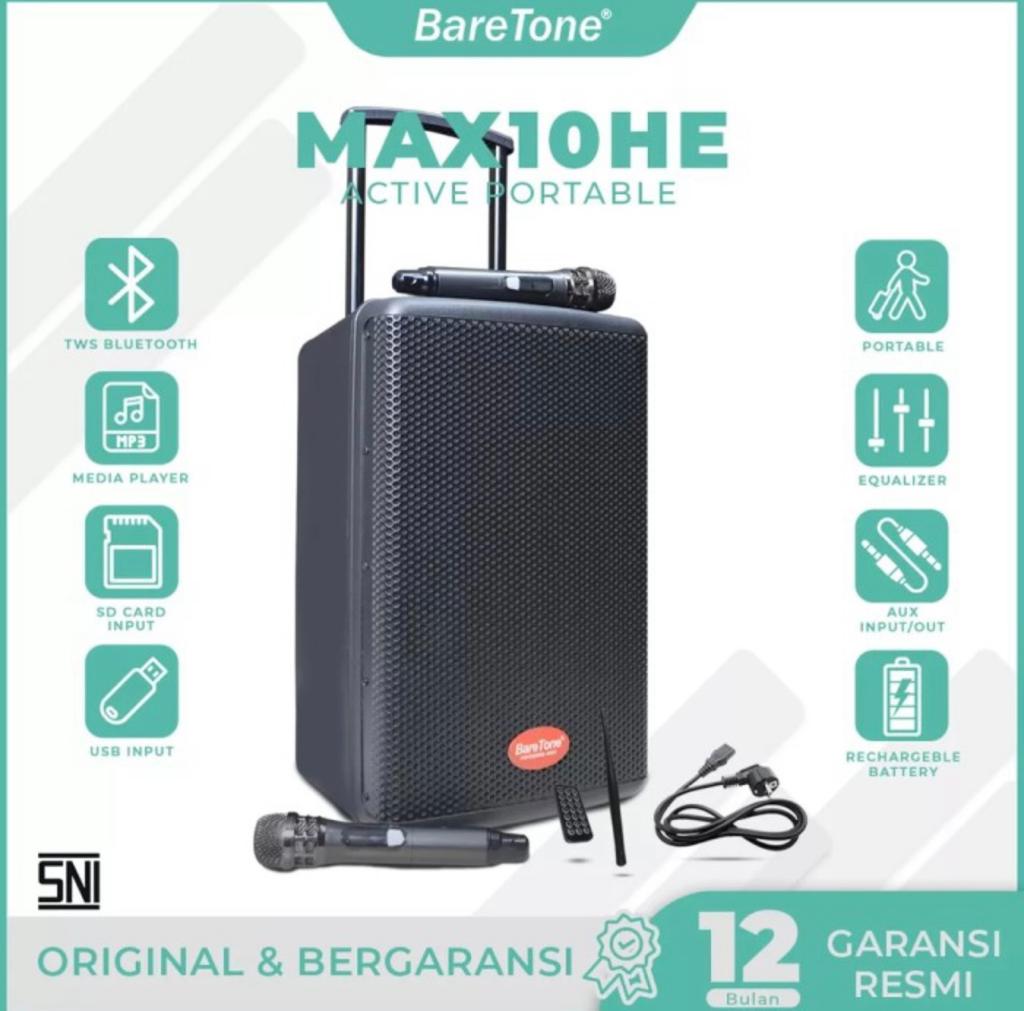 Jual Speaker Baretone 10 Inch Max10he / Max-10he /max 10 He Bluetooth ...