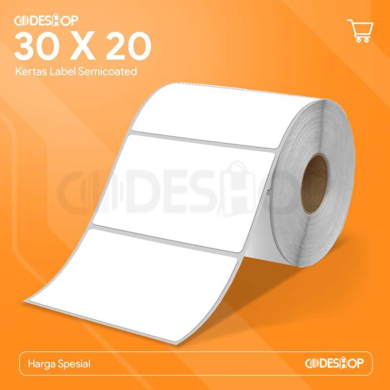Jual Kertas Label Barcode Semicoated 30x20 mm 1 Line Isi 2500 di Seller ...