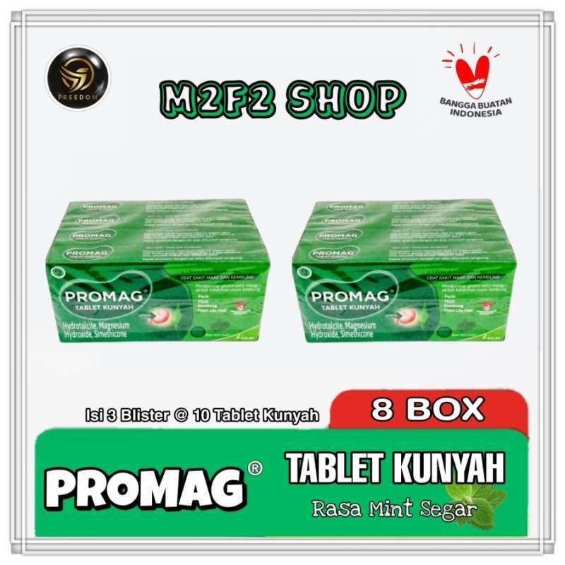 Jual Promag Tablet Kunyah Obat Sakit Maag Dan Kembung - (kemasan 8 Box ...
