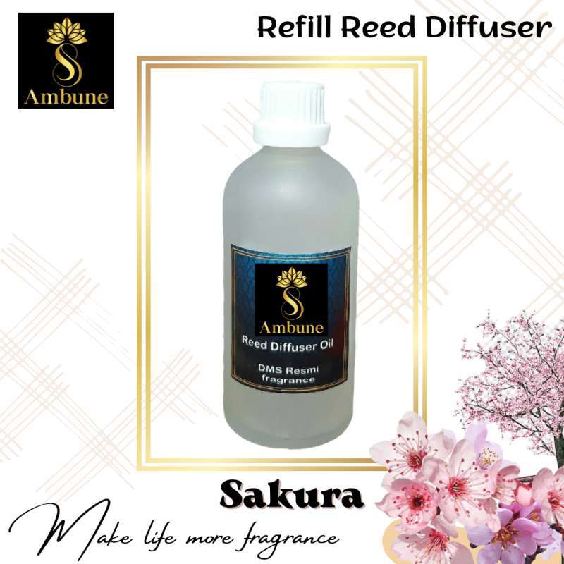Jual Pengharum Ruangan Sakura Reed Diffuser 110 Ml + Refill 100 Ml Ambune - Reed + Refill 100 Ml ...