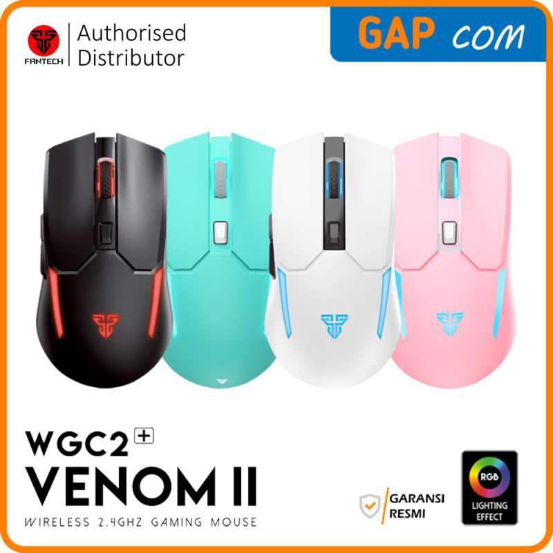 Promo Mouse Wireless Gaming Fantech Wgc2 Venom Ii Rgb Hitam/putih/tosca ...