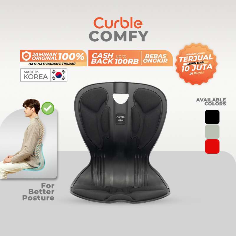 Promo Curble Posture Chair Comfy - Black Diskon 23% Di Seller Curble Indonesia Official Store ...