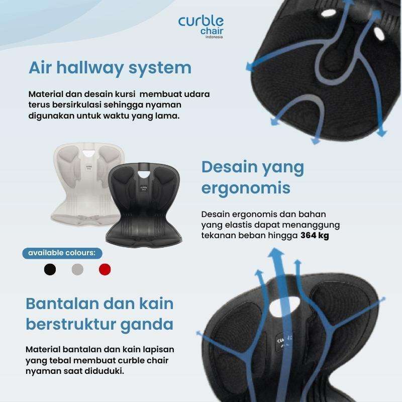 Promo Curble Chair Comfy / Sandaran Kursi Penyangga Punggung - Grey ...