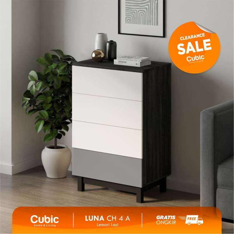 Promo Cubic Chest Drawer Minimalis / Lemari Laci 4 Susun Serbaguna ...
