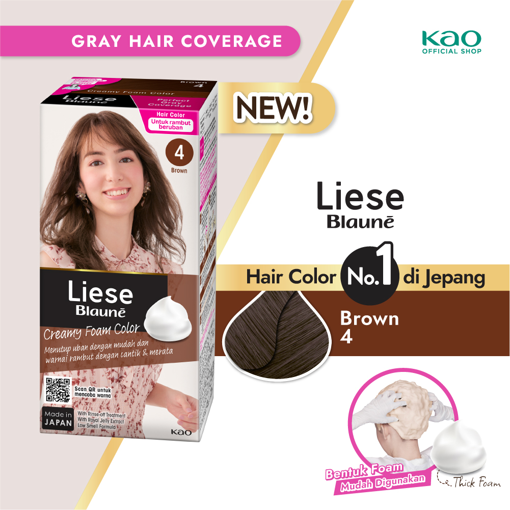 Promo Liese Creamy Bubble Color Foam Pewarna Rambut Permanent - Brown ...