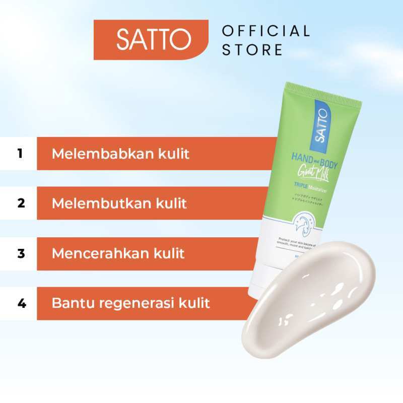 Promo Satto Hand & Body Goat Milk Triple Moisturizer 200 g Diskon 5% di ...