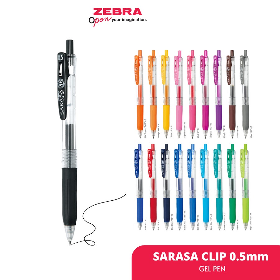 Jual Zebra Sarasa Clip Pulpen Ballpoint Pen Gel Ink Pen 0.5 mm di Seller ASTRO HOME - Pegangsaan ...