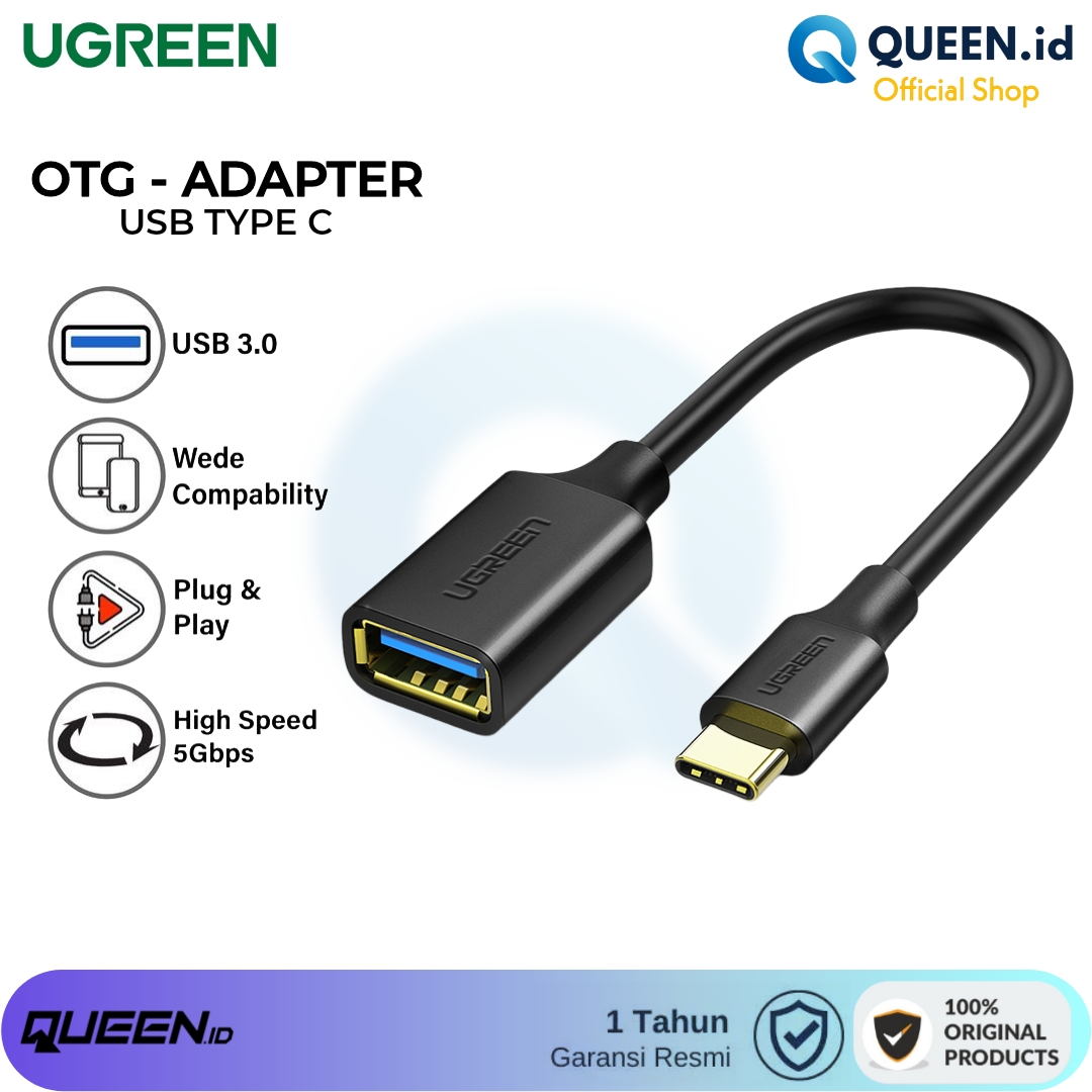 Jual Ugreen Otg Converter Adapter Usb Type C To Usb 3.0 Kabel Otg - 30701 Di Seller Queen Id ...