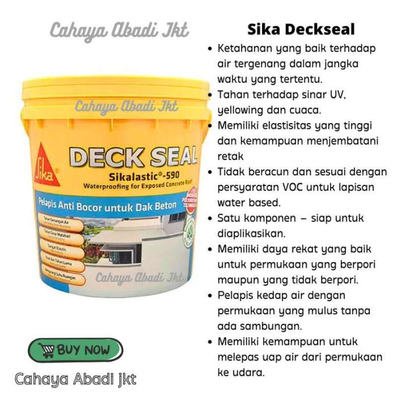 Jual Sika Deck Seal | Deckseal Sikalastic 590 Galon 4kg Putih Di Seller ...